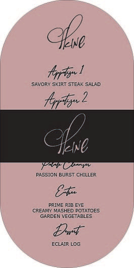 Pill Shape Menu Card, with Lasercut Wrap, Colors Available – It's a Favor